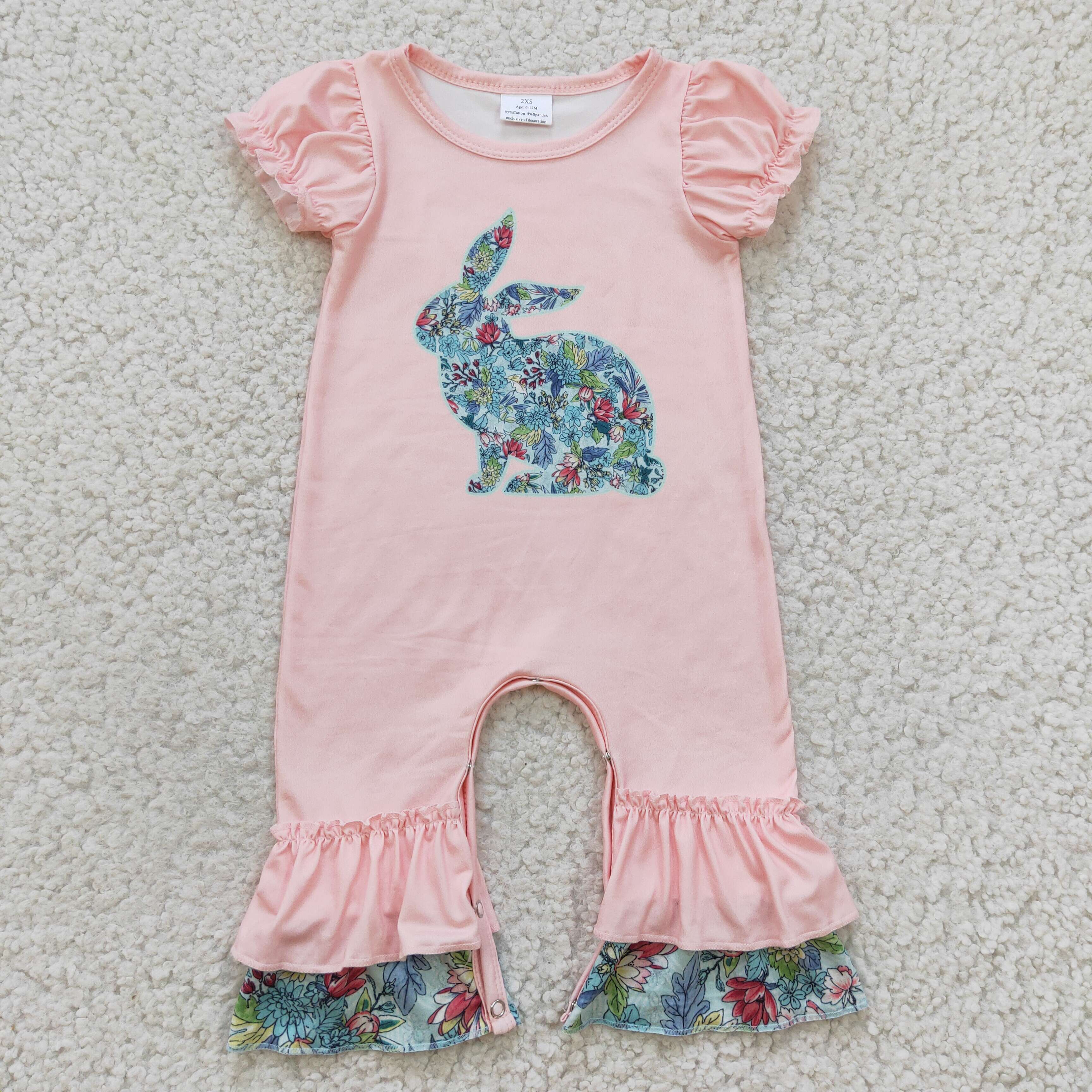 Girls Easter Bunny Pink Rompers – ZHOHAO03