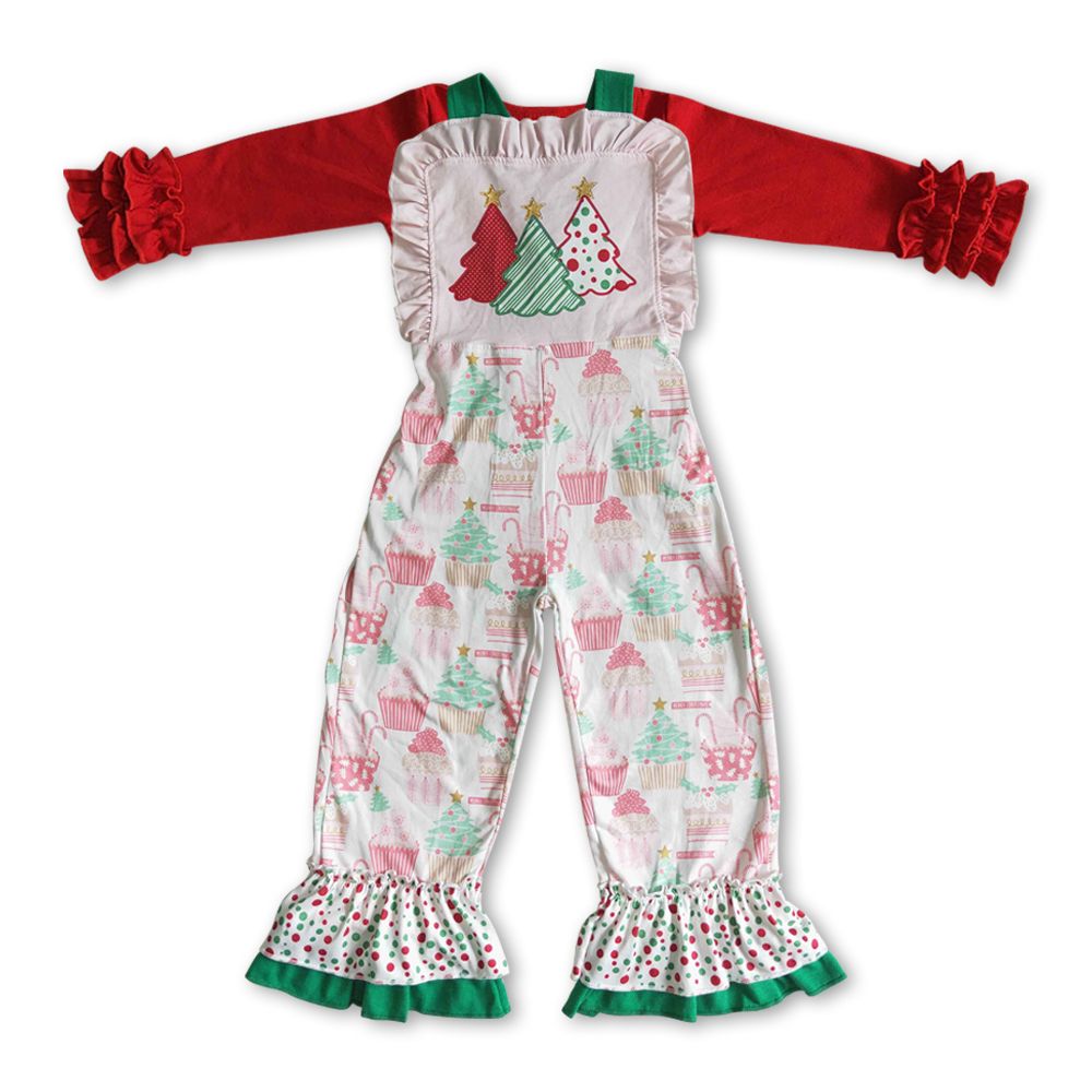 Girls Christmas Outfits Long Sleeves Overalls – ZHOHAO03