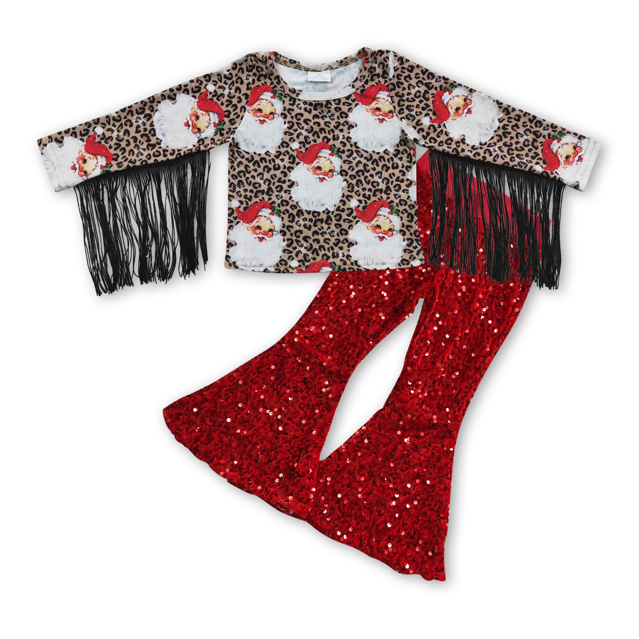 GLP0603 Girls Christmas Outfits Sequined Pants – ZHOHAO03