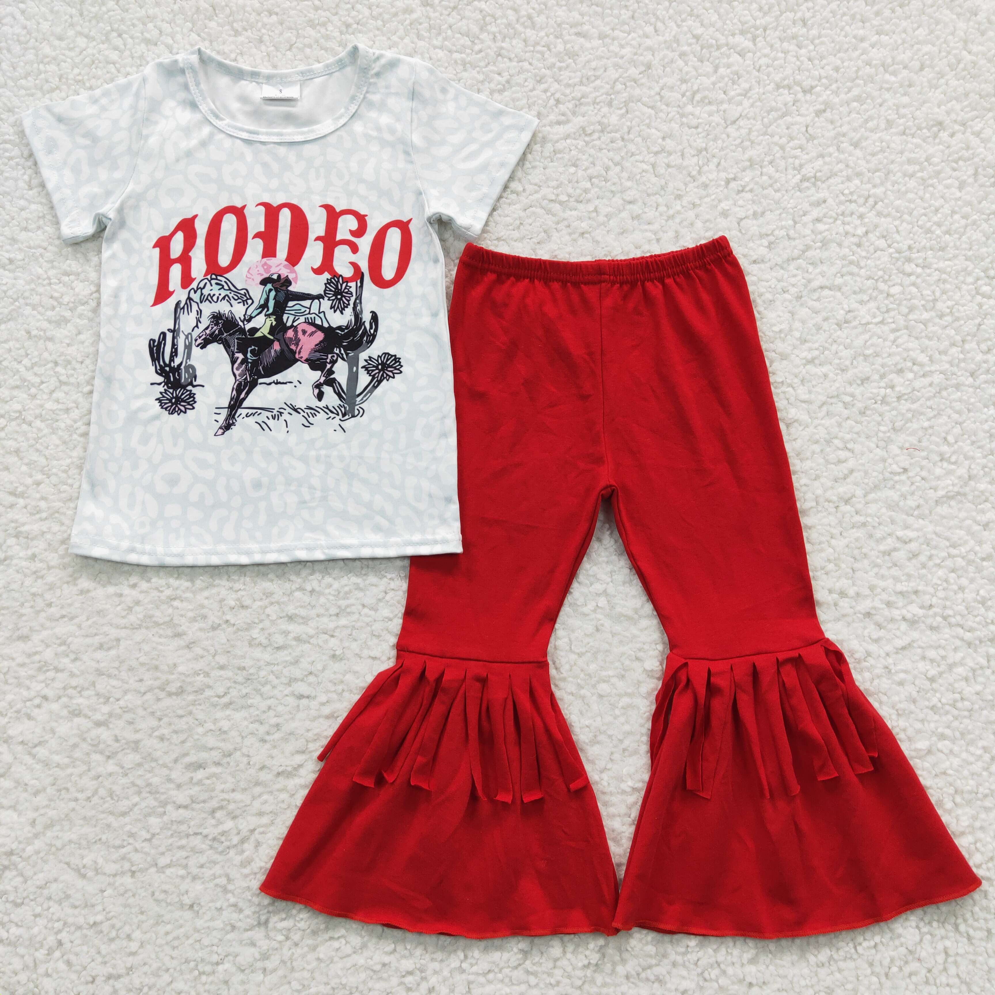 Girls Rodeo Outfits Red Pants – ZHOHAO03