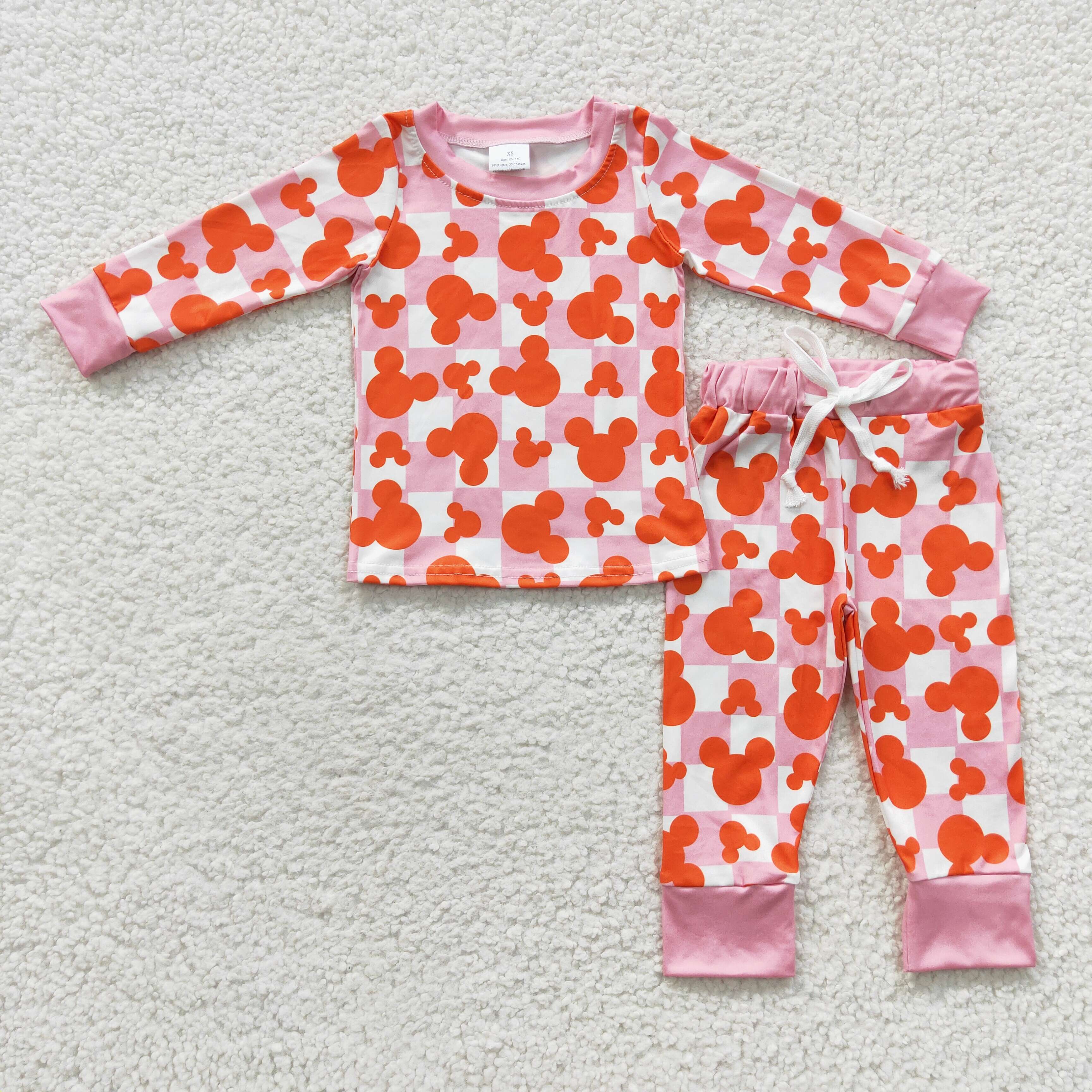Girls Pink Cartoon Pajamas – ZHOHAO03