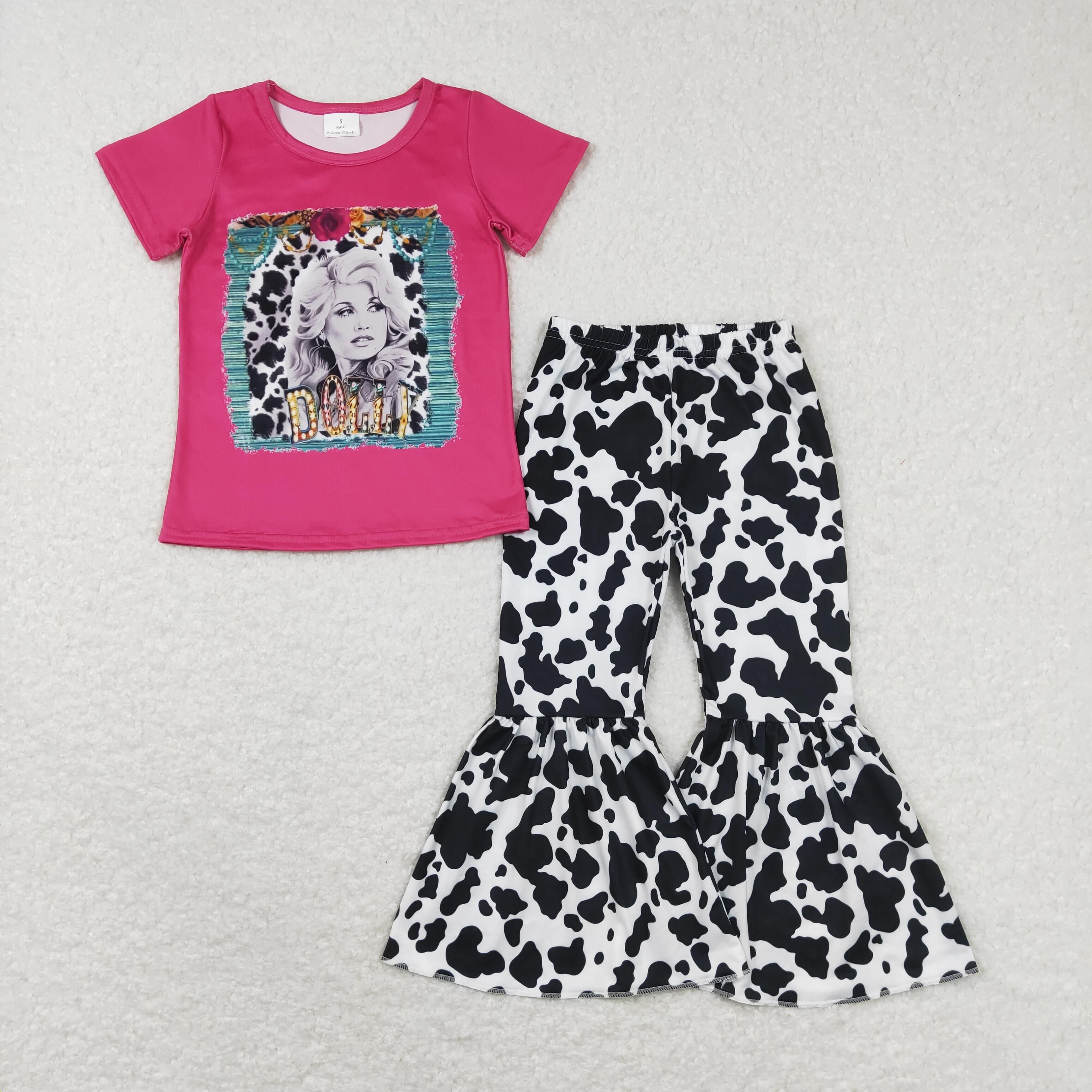Girls Pink Dolly Cow outfits – ZHOHAO03