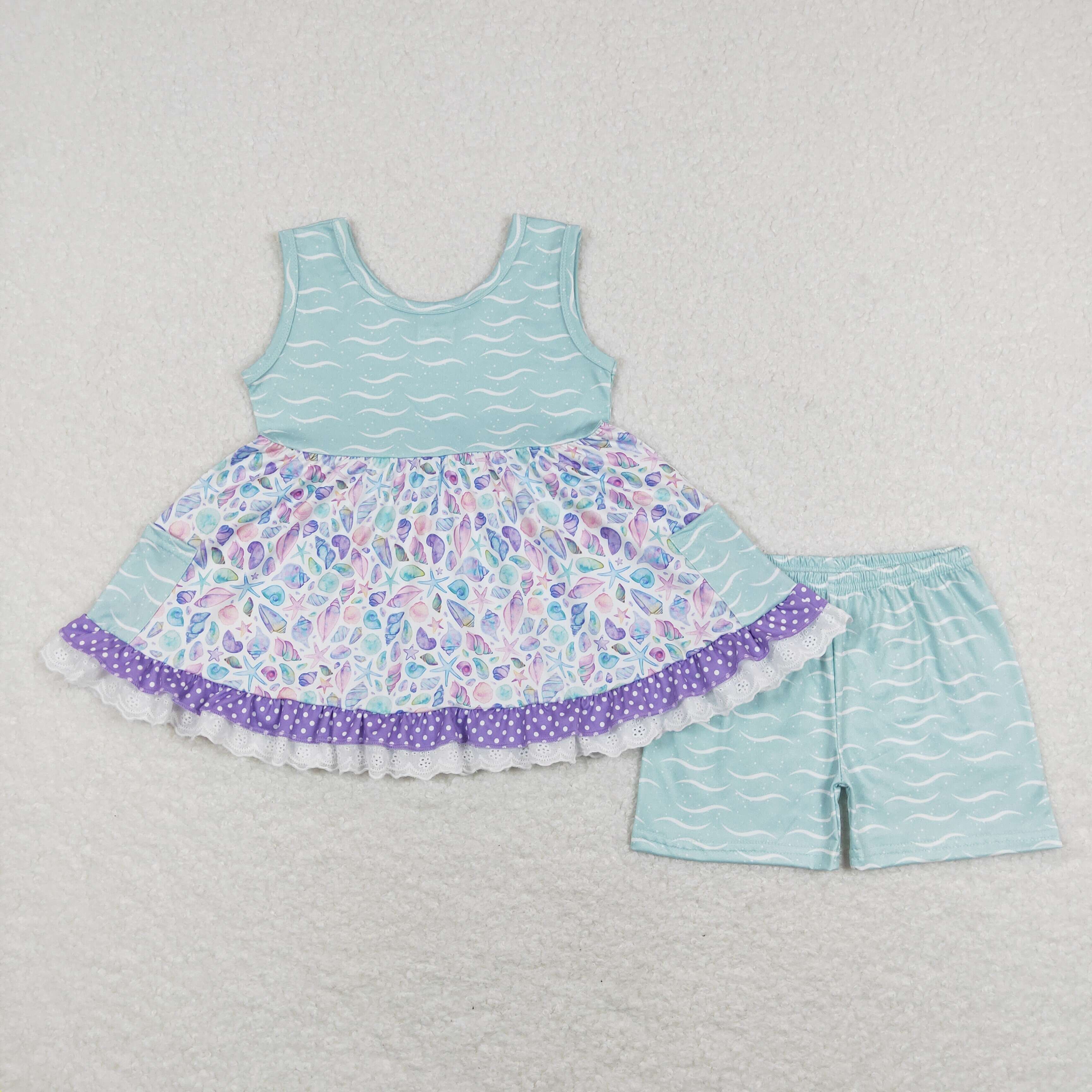 Girls Summer Sea Shell Outfits – ZHOHAO03