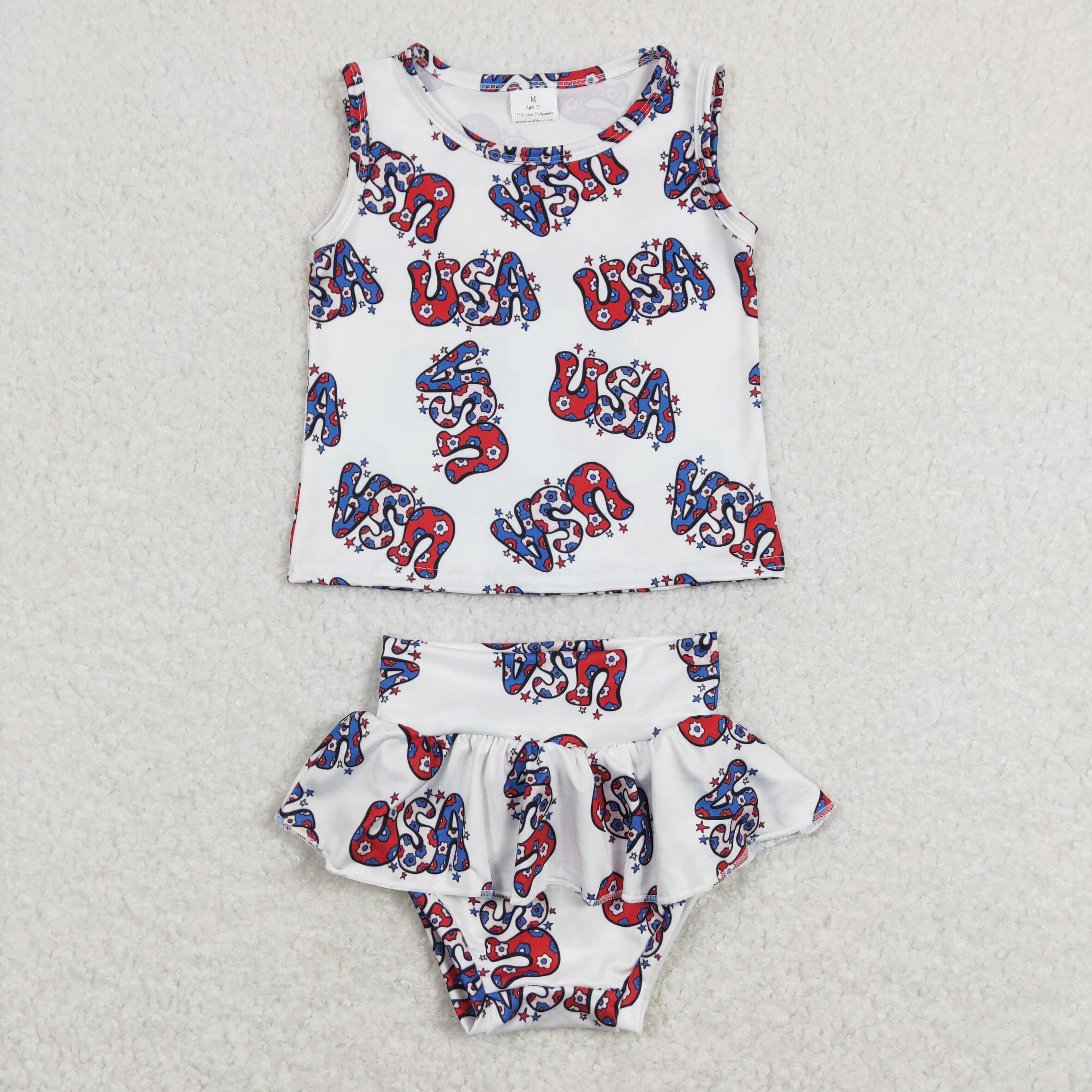 GBO0225 Girls USA Bummies Set – ZHOHAO03