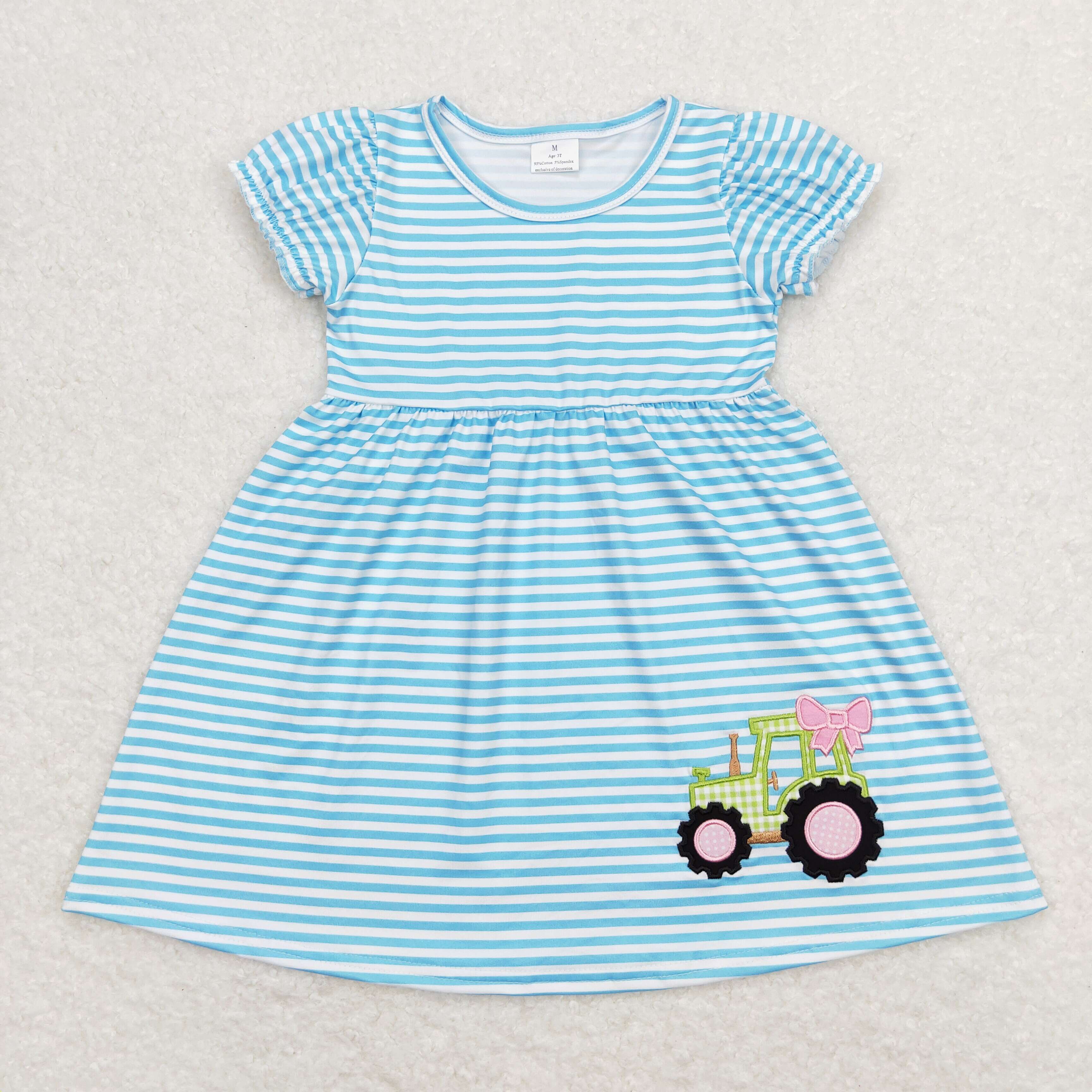GSD0835 Girls Truck Dress Embroidery – ZHOHAO03