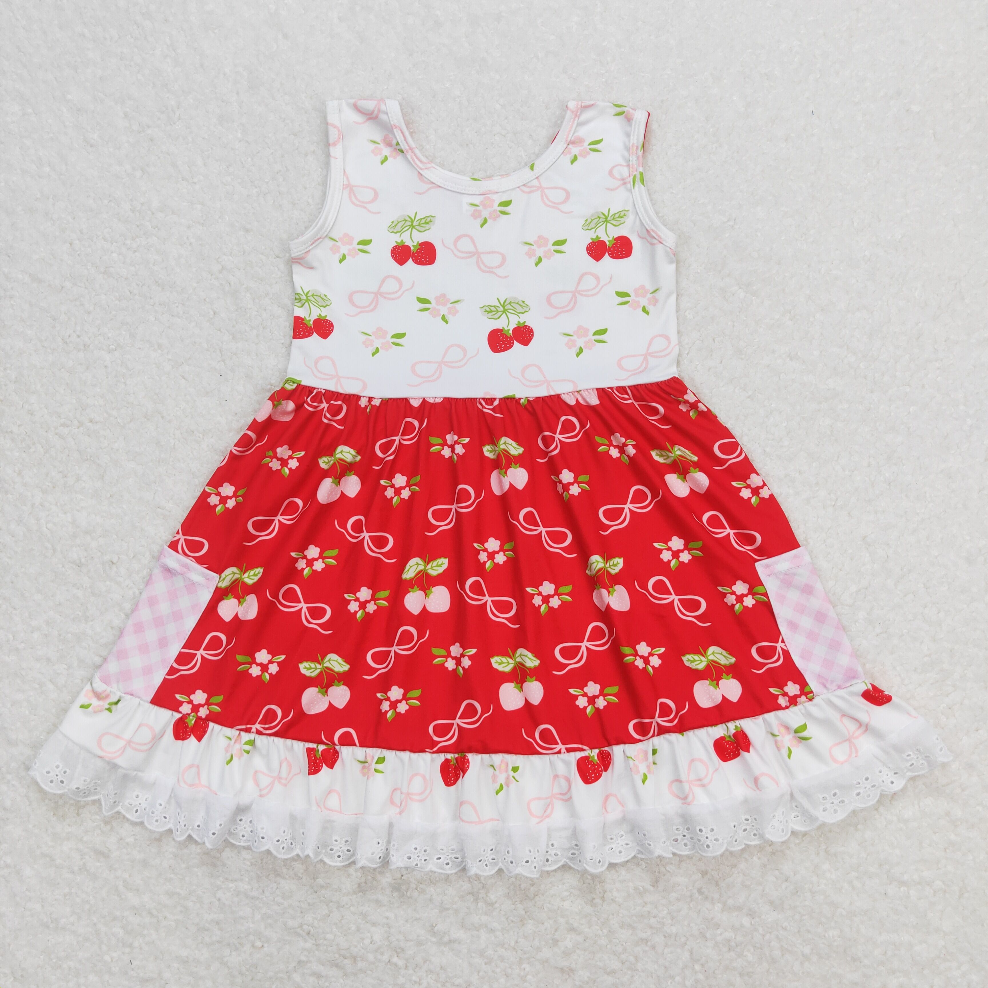 GSD0889 Girls Strawberry Dress – ZHOHAO03