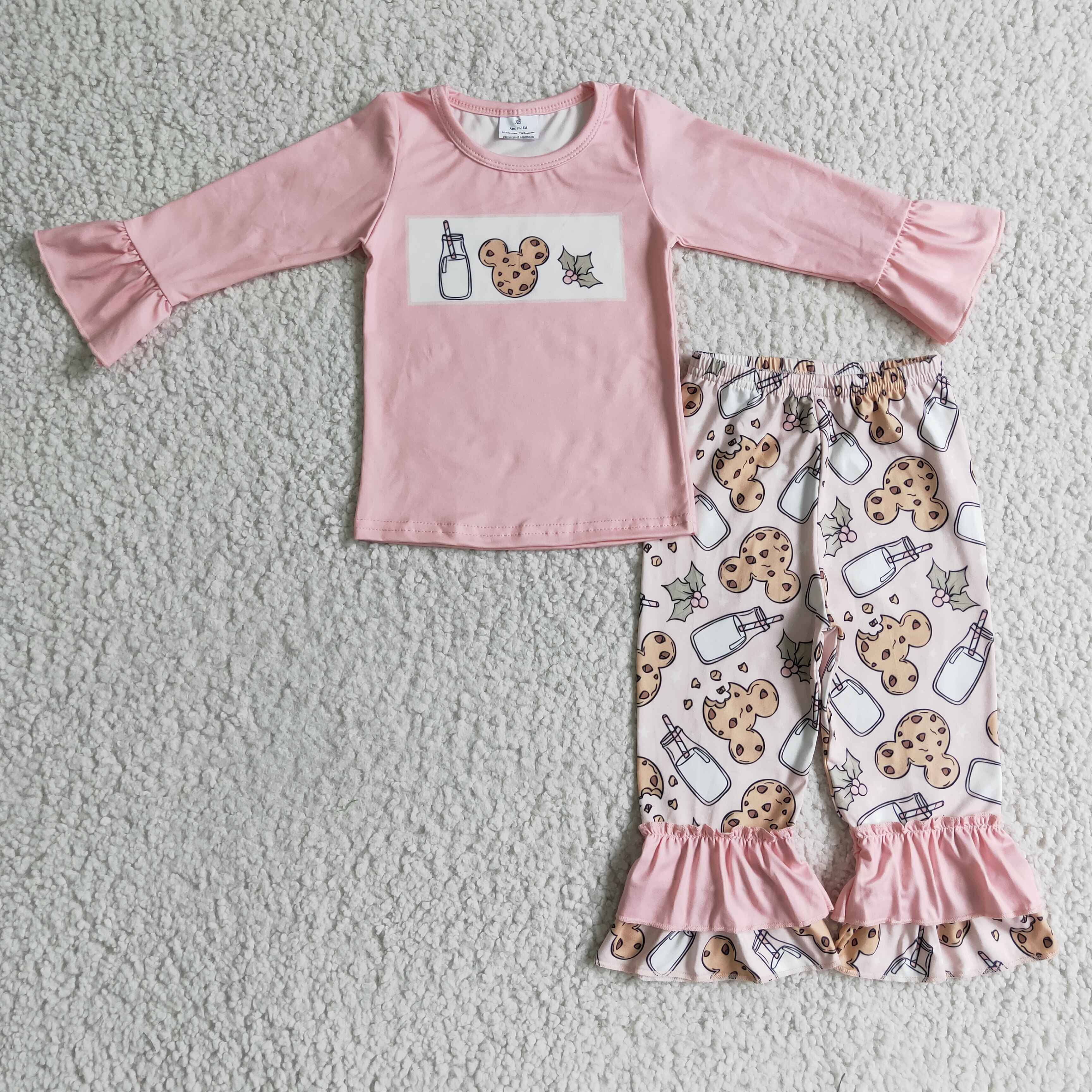 Girls Christmas Cookies Outfits Long Sleeves – ZHOHAO03