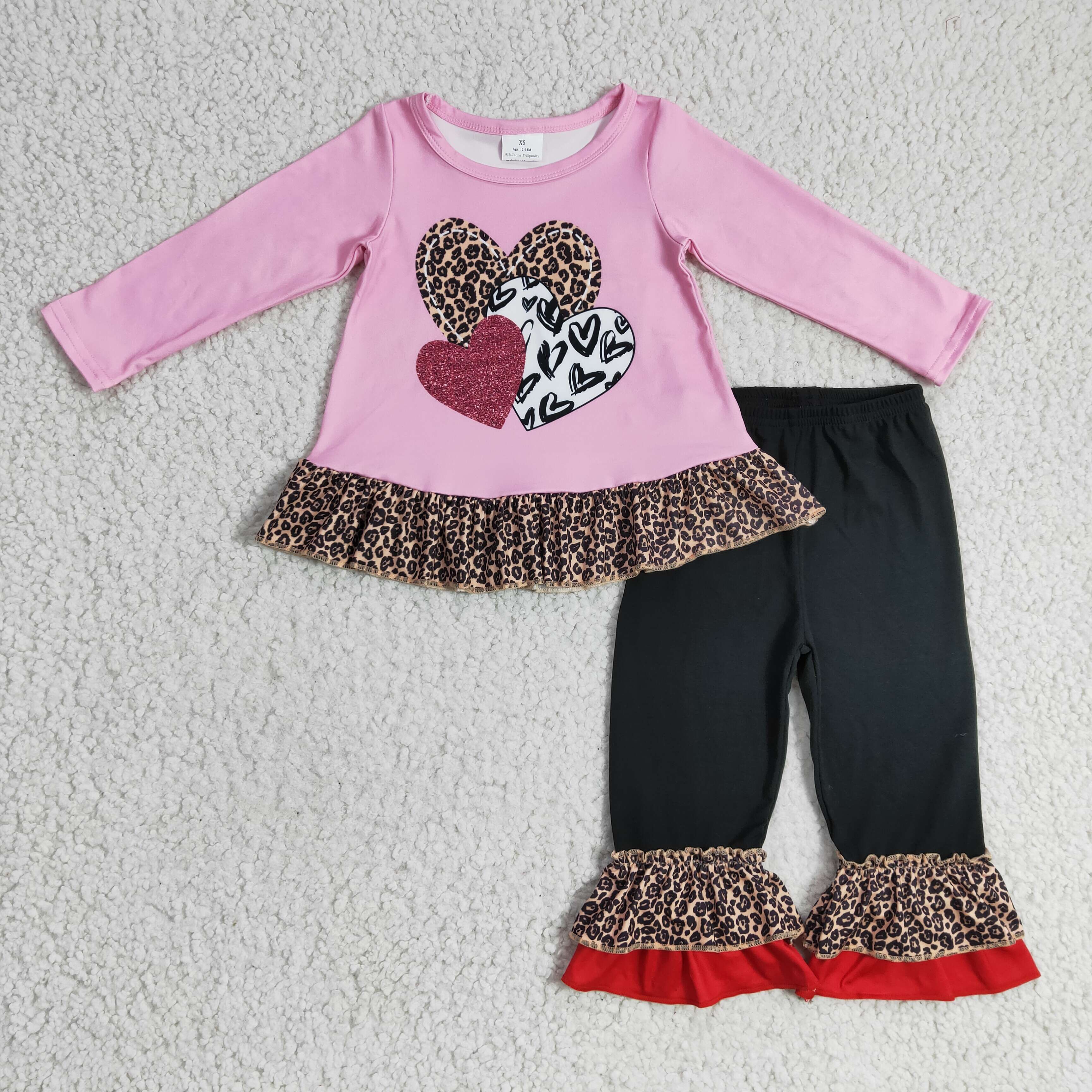 Girls Valentine Loving Heart Outfits – ZHOHAO03