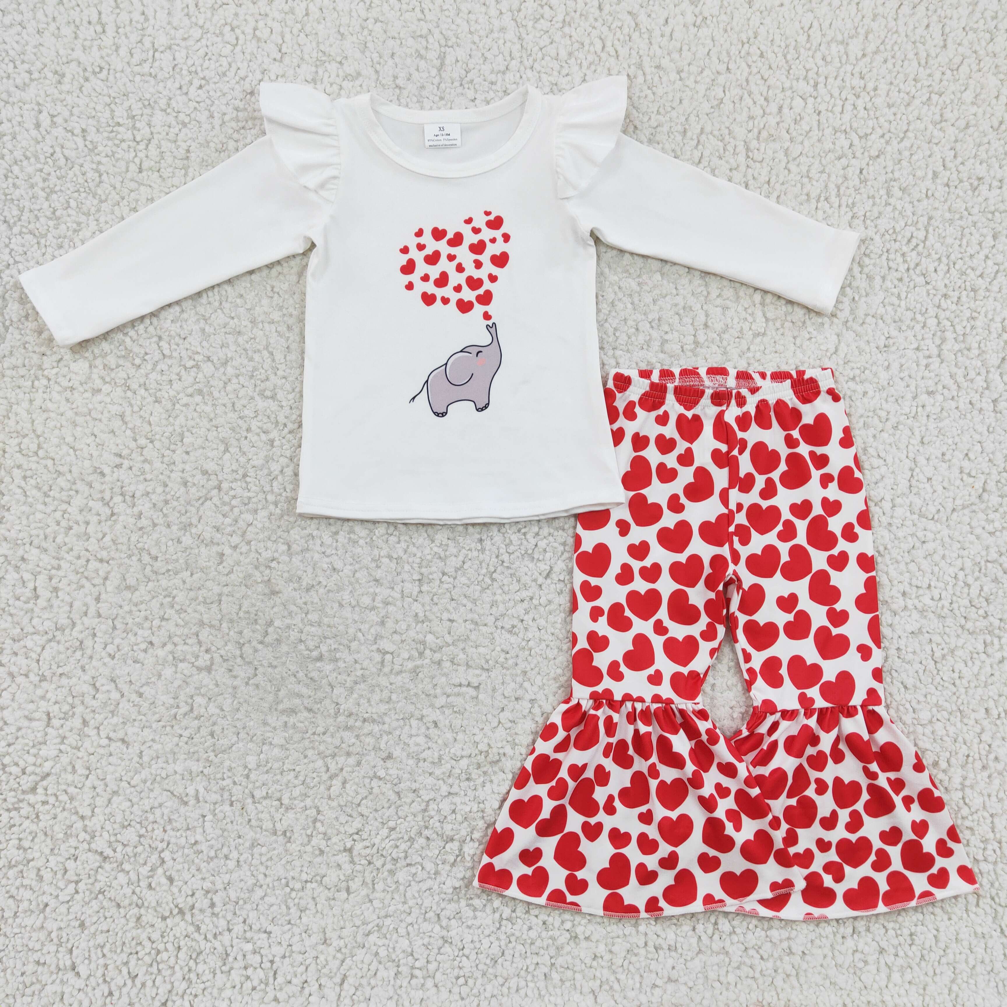 Girls Valentine Loving Heart Outfits – ZHOHAO03