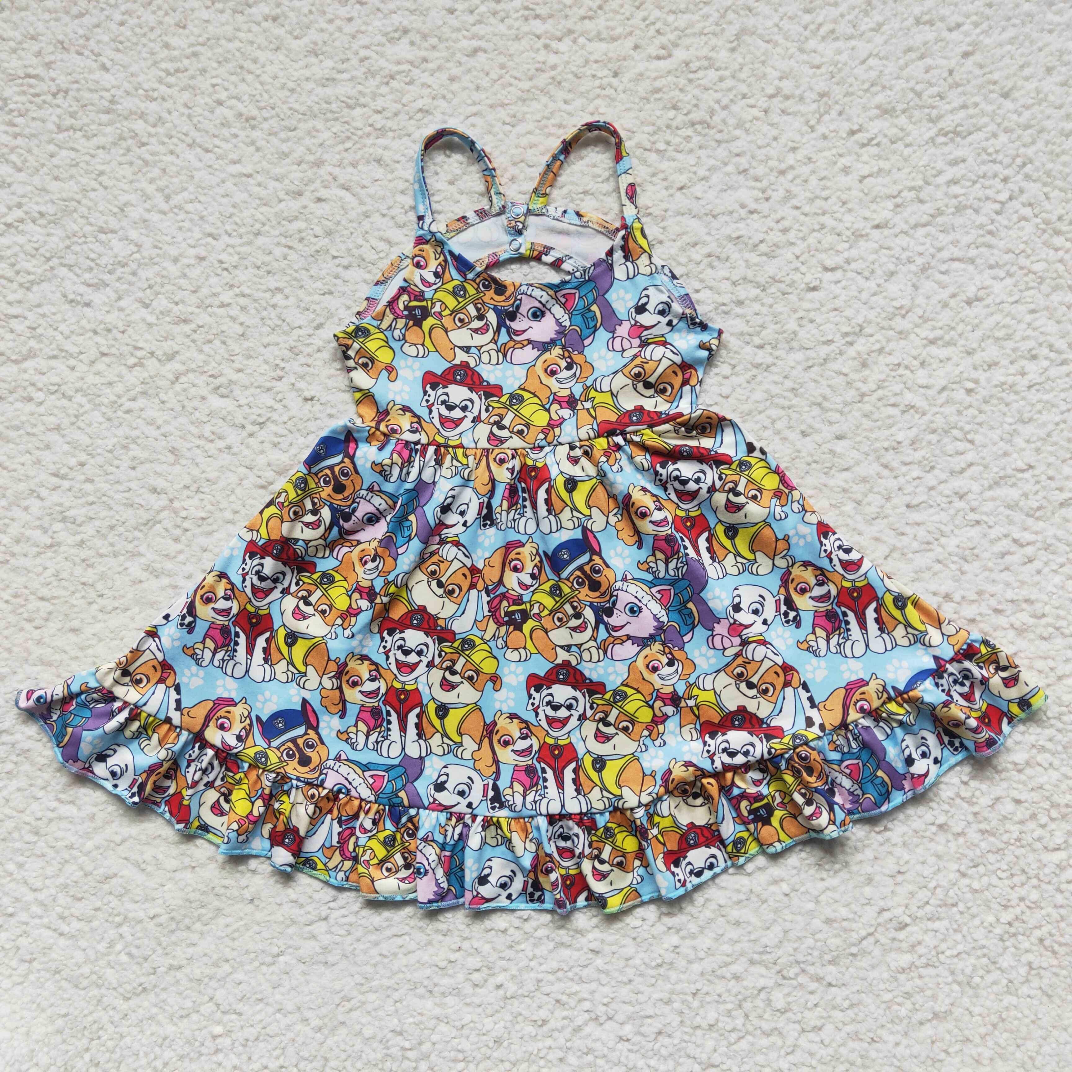 Girls Cartoon Dogs Dress – ZHOHAO03
